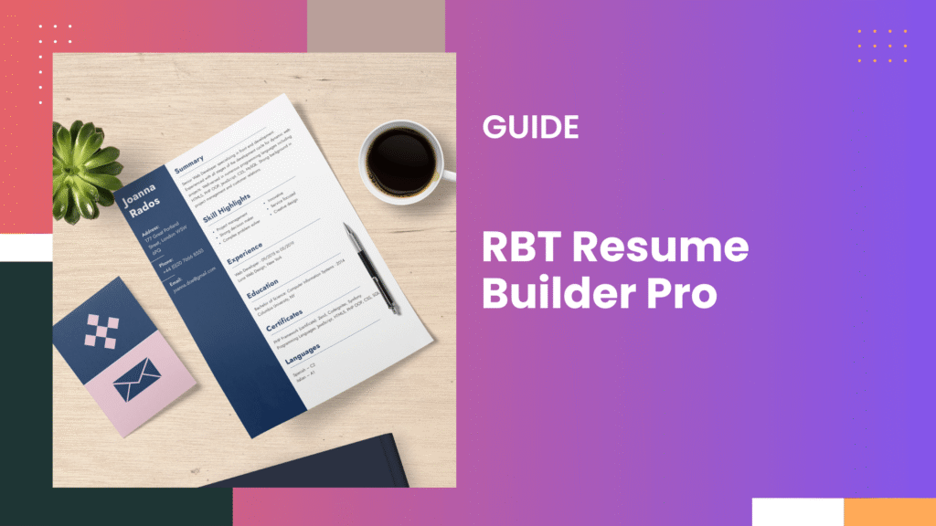 Free RBT Resume Builder Pro Tool: Download Directly In PDF